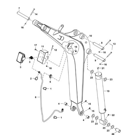 Boom Assembly For Bobcat E20 Sn B3bl11001 And Above Lands