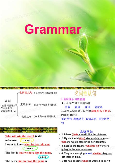 宾语从句※表语从句ppt模板下载 编号lzevyprz 熊猫办公