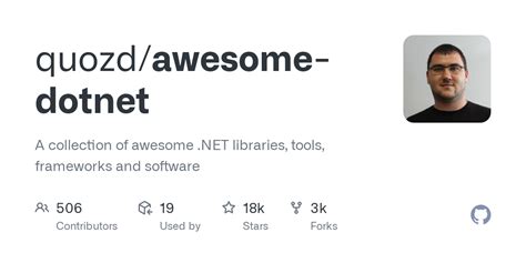 Github Quozdawesome Dotnet A Collection Of Awesome Net Libraries Tools Frameworks And