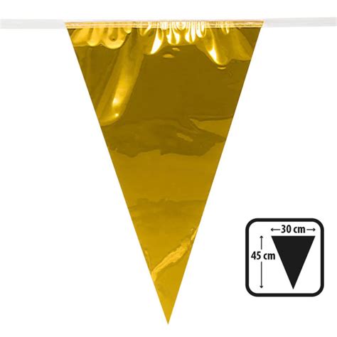 Grossiste Guirlande XXL Foil 18 fanions 45 x 30 cm OR 10 m Réservé aux professionnels CDA