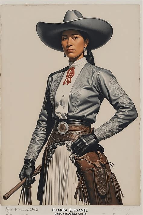 Mexican Charra Elegante Hispanic Cowgirl Wall Art Vintage Inspired Home Decor Download Etsy