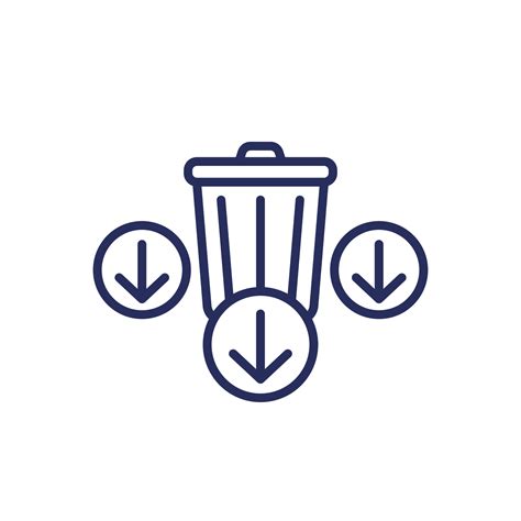 Reduce Waste Line Icon With A Trash Bin And Arrows 20794027 Vector Art