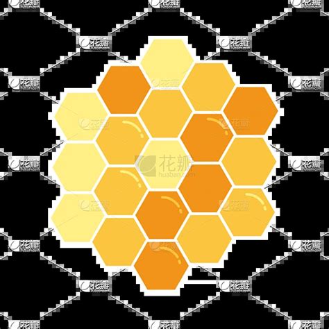 卡通 蜂蜜元素图形 蜂巢素材 花瓣网