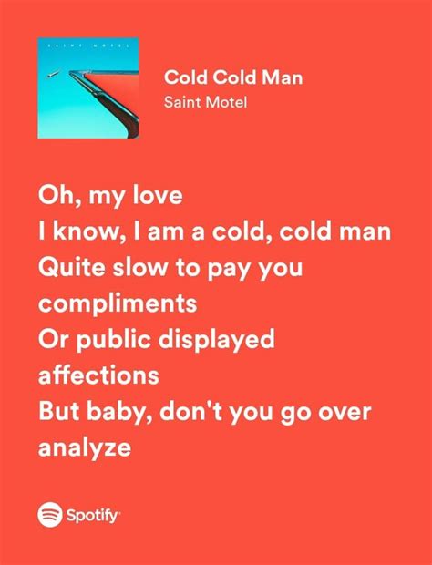 Cold Cold Man Saint Motel Songs Lyrics