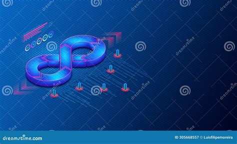 data as code and infrastructure as code concept 3d illustration stock