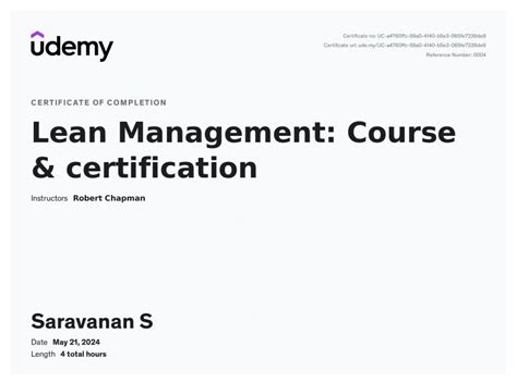 Saravanan S On Linkedin Successfully Completed Lean Management Certification