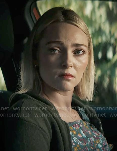 Wornontv Alices Green Floral Overalls On Grosse Pointe Garden Society Annasophia Robb