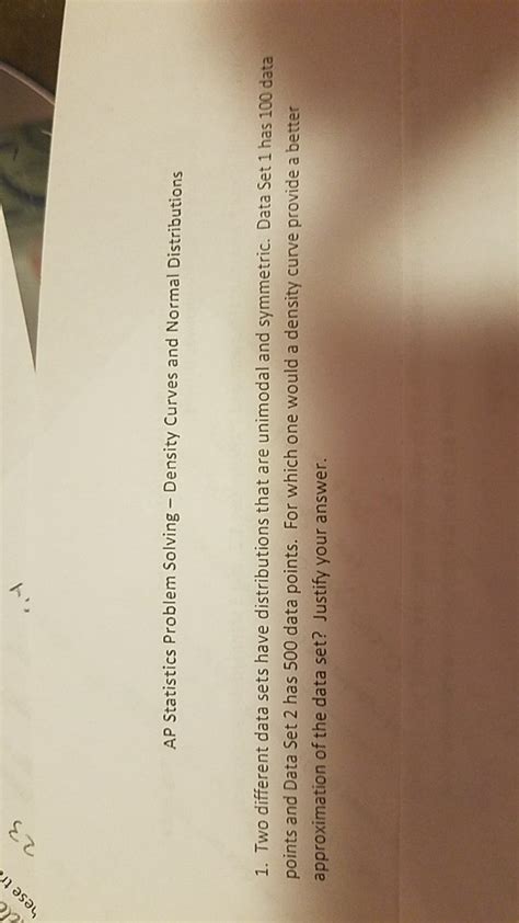 Solved AP Statistics Problem Solving Density Curves And Chegg