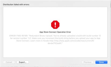 Ios Error Itms 90189error Itms 90189 Redundant Binary Upload Youve Csdn博客