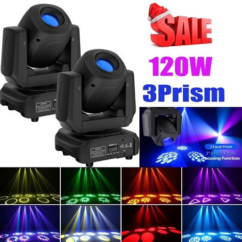 2 Pc 120w 3 Prism Rgbw Gobo Moving Head Stage Light Dmx Led Beam Disco