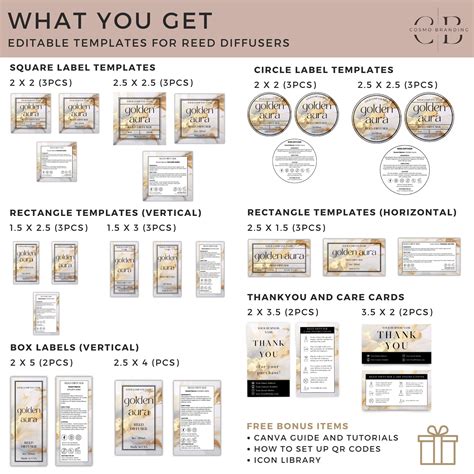 Editable Reed Diffuser Template Diy Canva Product Labels Room