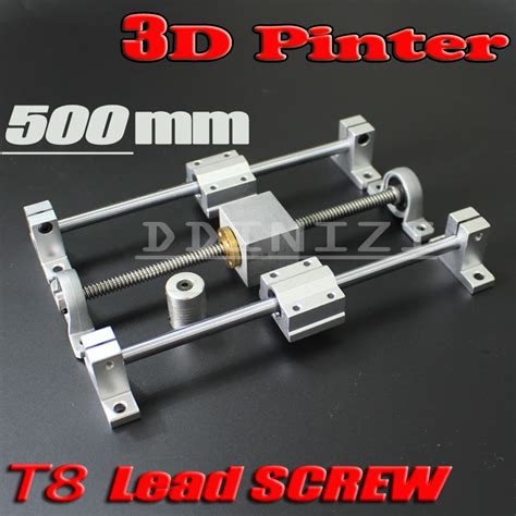 Hot Sale 3d Printer Guide Rail Sets T8 Lead Screw Length 500mm Linear