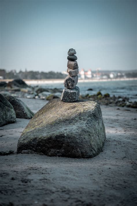 Stone Cairn Stack Beach Free Photo On Pixabay Pixabay