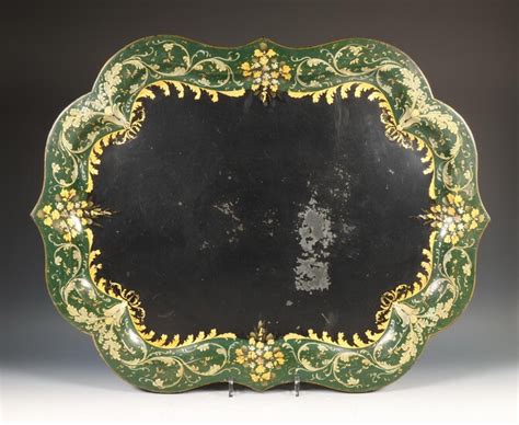 Lot Art Gelakt Blikken Tole Peint Dienblad 19e Eeuw