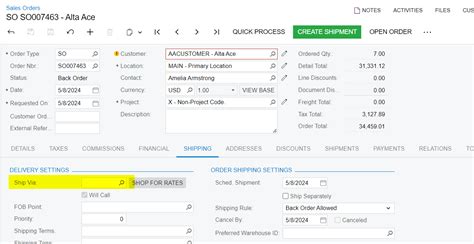 Override Ship Via On Sales Order Detail Line Community