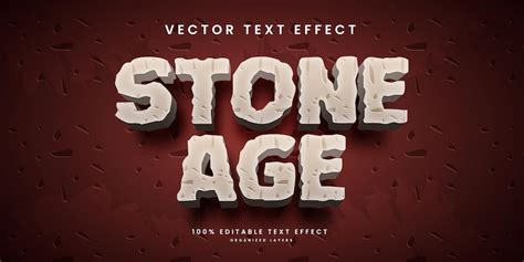Premium Vector Editable Text Effect In Stone Age Style Premium Vector