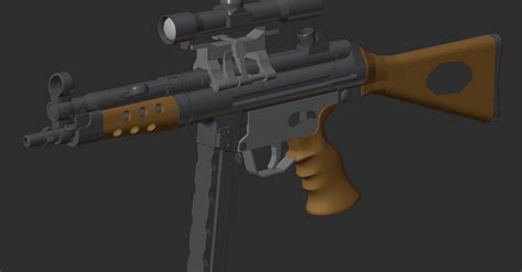 Artstation Day 2 Wip Mp5 Modified
