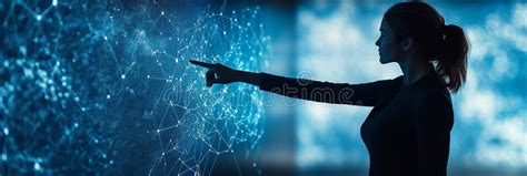 Data Driven Female Leader Navigating Digital Interface Business