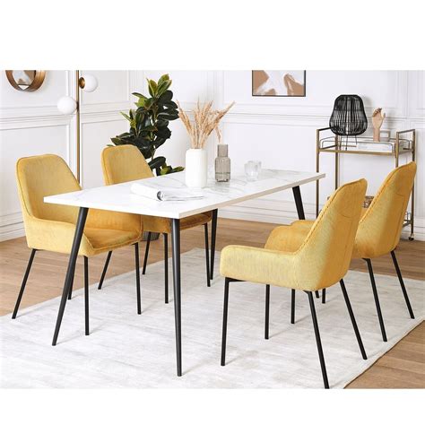 Modern Design Home Furniture Mdf Material Extendable Dining Table Sets