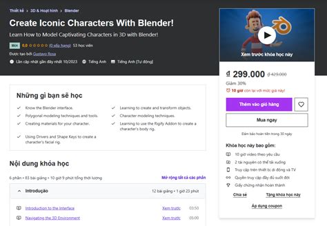 Udemy Create Iconic Characters With Blender Shop Assets D