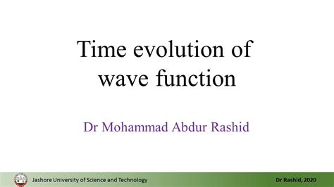 Qm10 Time Evolution Of Wave Function Youtube