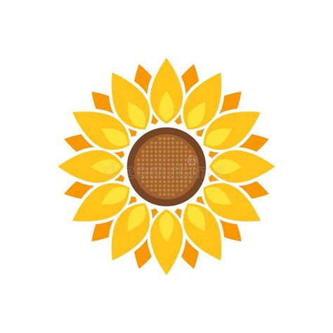 Sunflower Icon In Flat Style Flora Vector Illustration On Isolated
