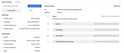 Query Observability Vectara Docs