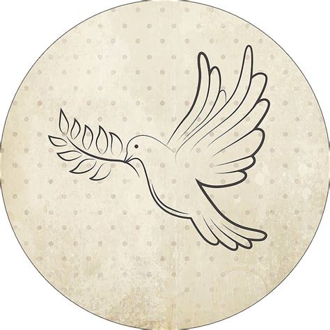 Painel De Festa Redondo X Batizado Espirito Santo Bege