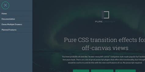 CSS Off Canvas Menu Navigation OnAirCode
