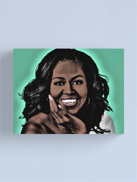 Pop Art Illustration Of Michelle Obama Canvas Print For Sale By Pm