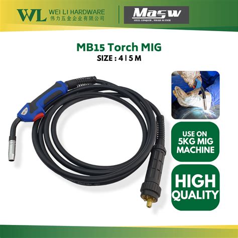 Mb15 Mig Torch 4meter 5meter For Mig Welding Machine Welding Torch