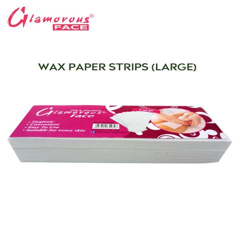 Glamorous Face Wax Removal Paper Strips 100 Sheet Waxing Strips