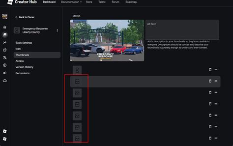 Thumbnail Previews Not Showing In The Configure Page Roblox