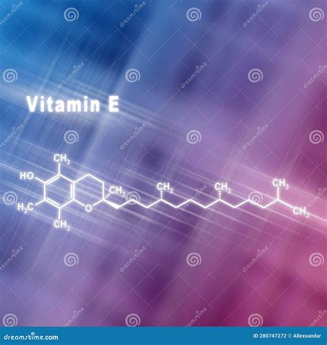 Vitamin E Structural Chemical Formula Stock Illustration