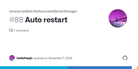 Auto Restart Issue Jensvandewiel Arkascendedservermanager Github