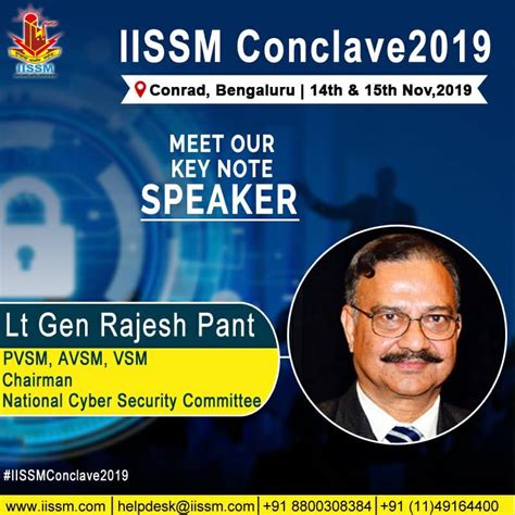 Meet Our Keynote Speaker Lt Gen Rajesh Pant Pvsm Avsm Vsm Has