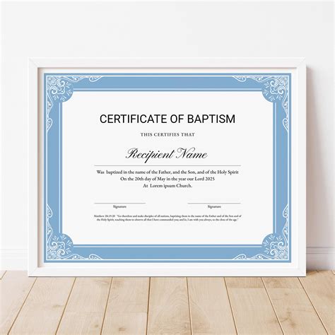 United Methodist Baptism Certificate Template Printable Certificate Of