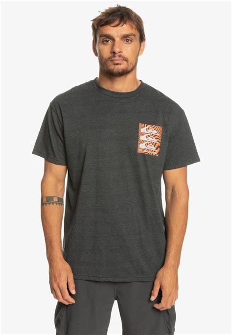 Quiksilver Warped Patterns T Shirt Imprimé Phantom Noir Zalando Fr