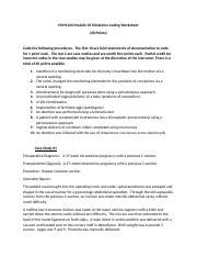 Module Obstetrics Coding Worksheet Docx HIM Module Obstetrics Coding Worksheet