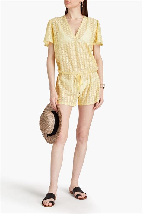 Melissa Odabash Lola Crochet Knit Playsuit The Outnet