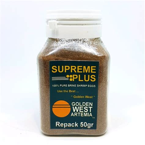 Jual Artemia Supreme Plus 50gr Repack Golden West Pakan Ikan Guppy