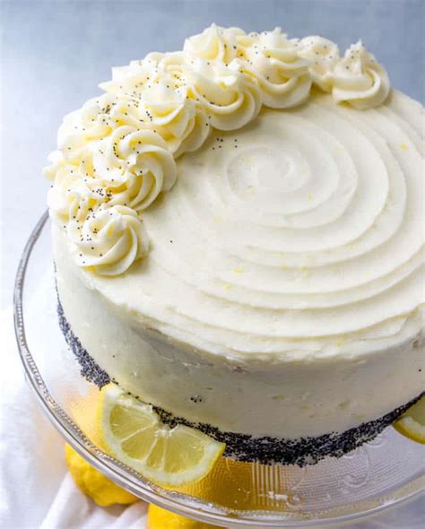 Lemon Poppy Seed Layer Cake