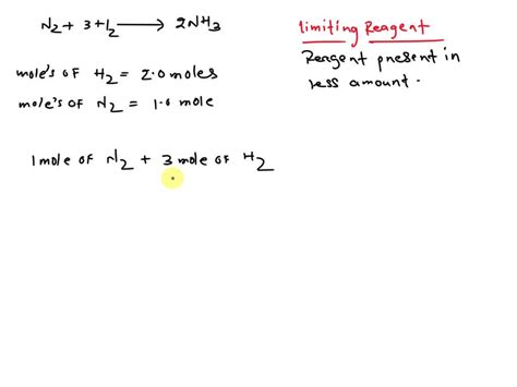 SOLVED 1N2 3H2 2NH3 What Is The Maximum Amount Of Moles Of NH3
