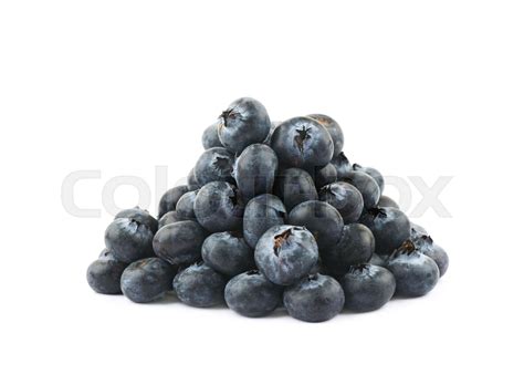 Pile Of Blueberries Isolated Stock Image Colourbox