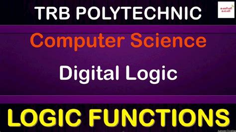 4 Trb Polytechnic Cse Digital Logic Logic Functions In Tamiltrb