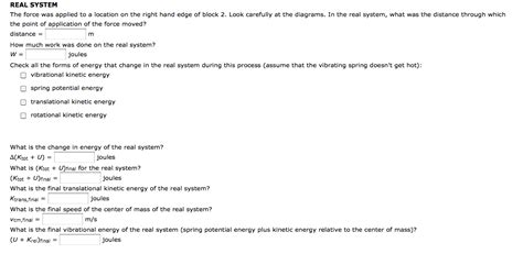 Solved Moving Blocks Connected By A Spring Two Identical Chegg Com
