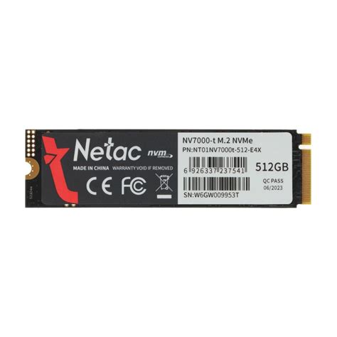 512 ГБ Внутренний Ssd диск Netac Nv7000 T Nt01nv7000t 512 E4x