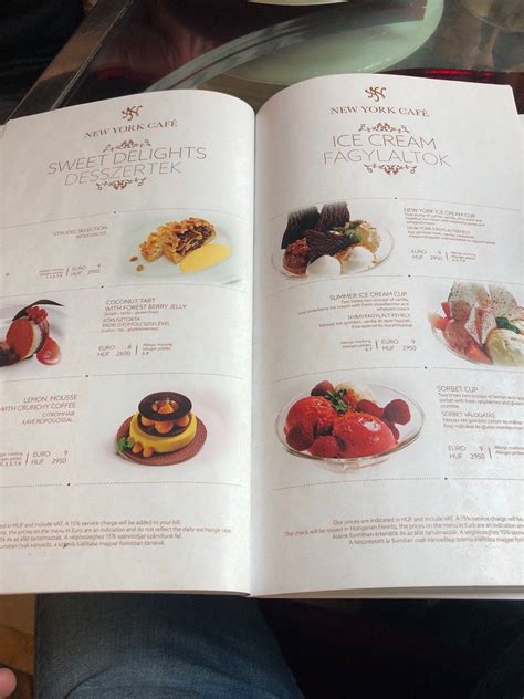 New York Coffee Shop Menus