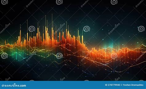 Generative AI Stock Market Chart Lines Financial Graph On Technology Abstract Background Stock