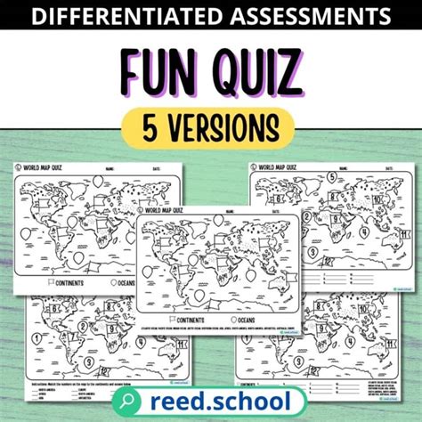 World Continents And Oceans Worksheets Quiz And Maps Packet